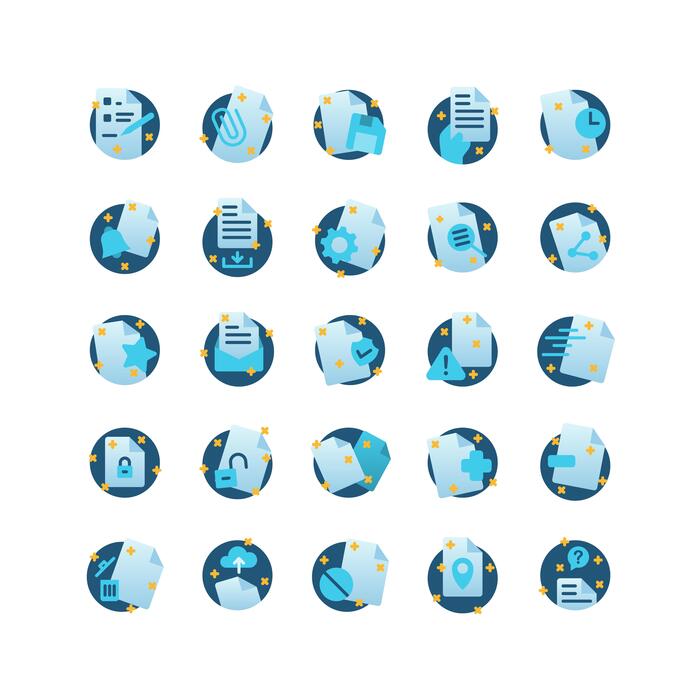 Document Icon Set Vector Art, Icons, and Graphics for Free Download