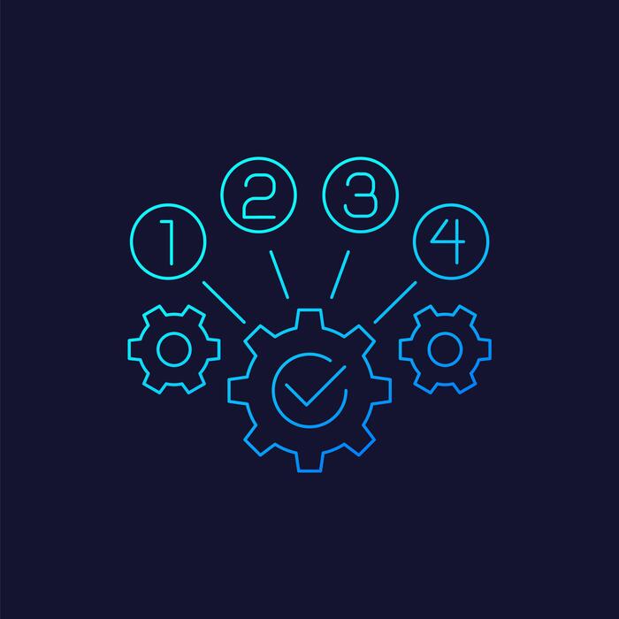 optimization process, operations vector line icon 3658397 Vector Art at ...
