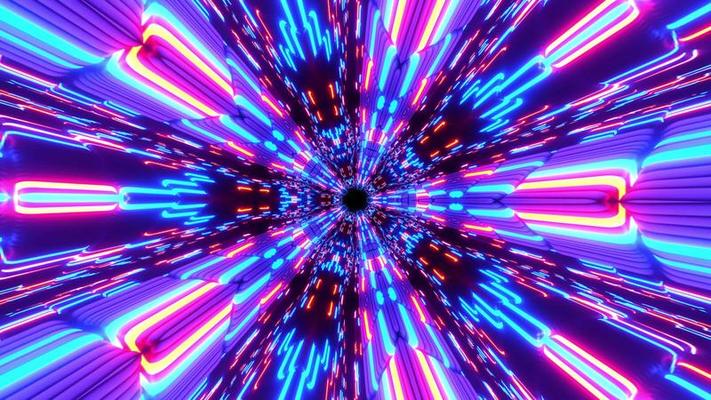 Purple Neon Stock Video Footage for Free Download