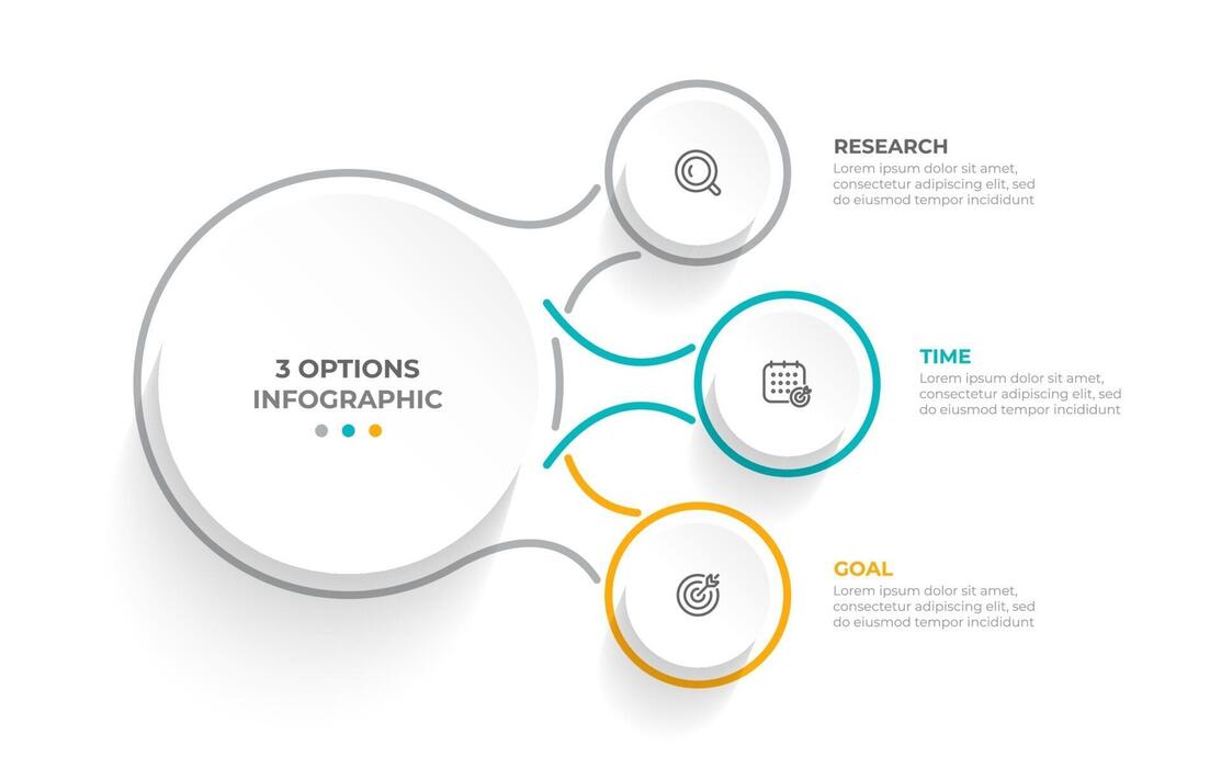 3 Part Infographic Vector Art, Icons, and Graphics for Free Download