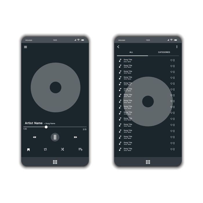 Music Player Interface Vector Art, Icons, and Graphics for Free Download