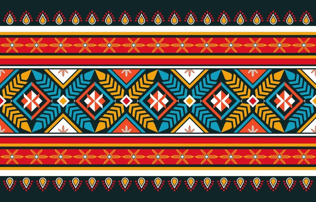 Abstract Green Geometric Native Pattern Seamless Vector Download