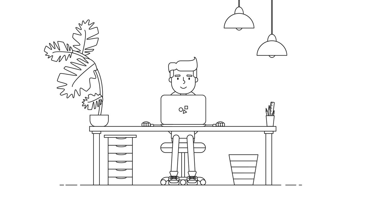 Creative Tech Workspace 4449123 Vector Art at Vecteezy