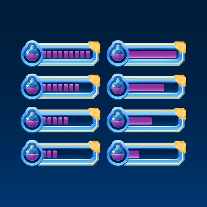 Game Progress Bar Vector Art, Icons, and Graphics for Free Download
