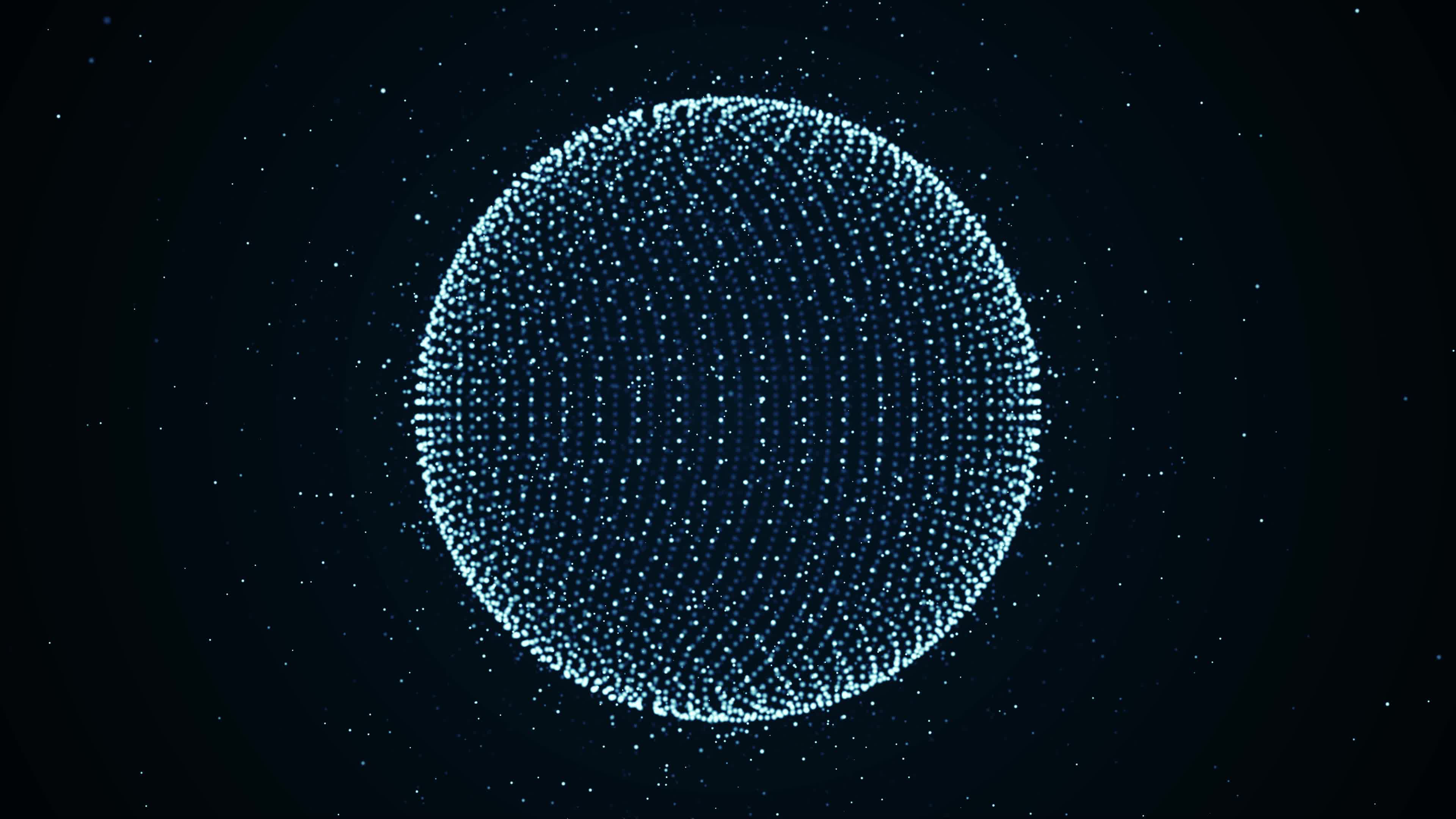 Abstract Digital Sphere Glowing And Flowing Loop 2007914 Stock Video at ...