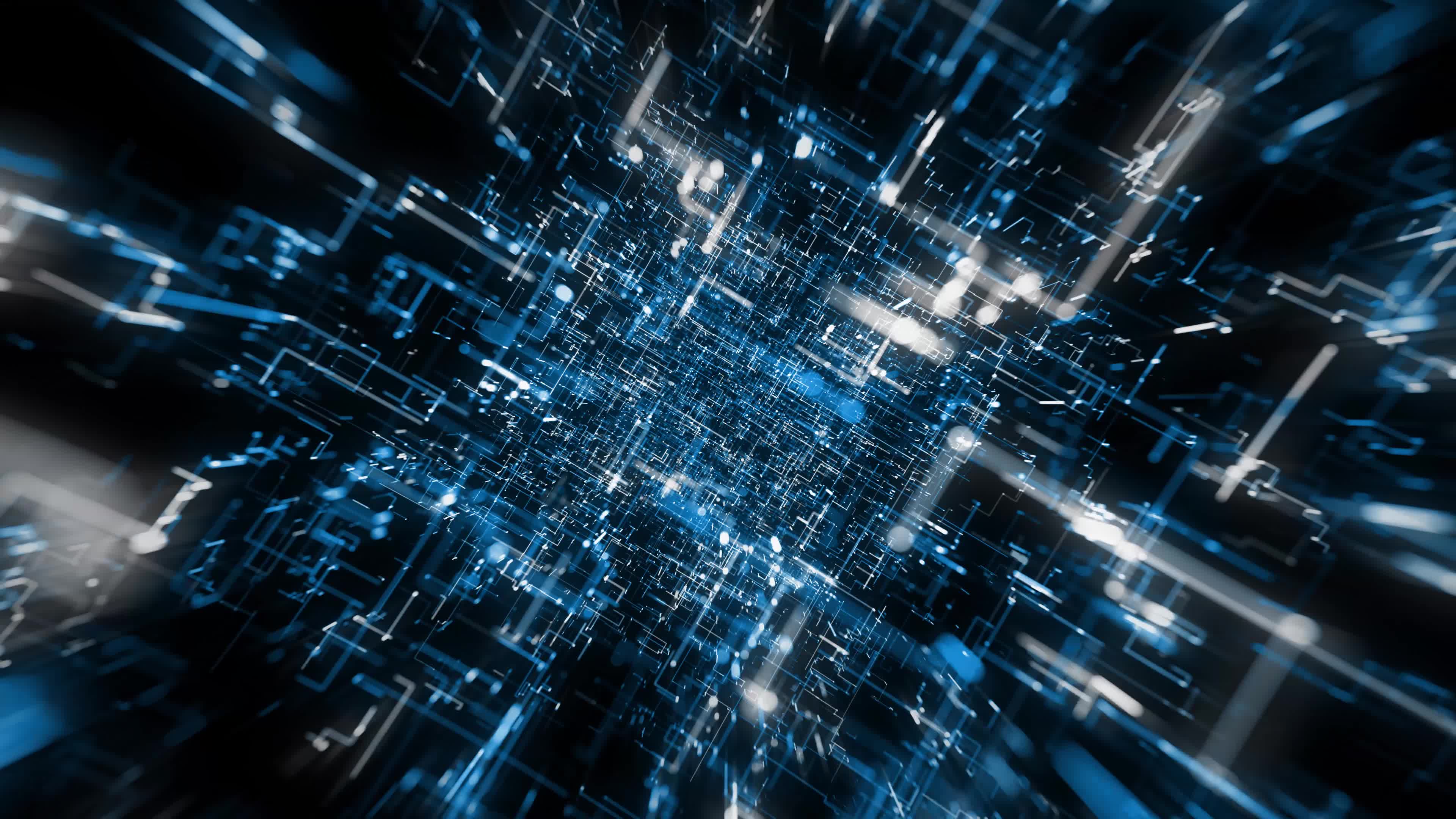 Abstract Hi-Tech Background Digital Data Zooming In 2017016 Stock Video ...