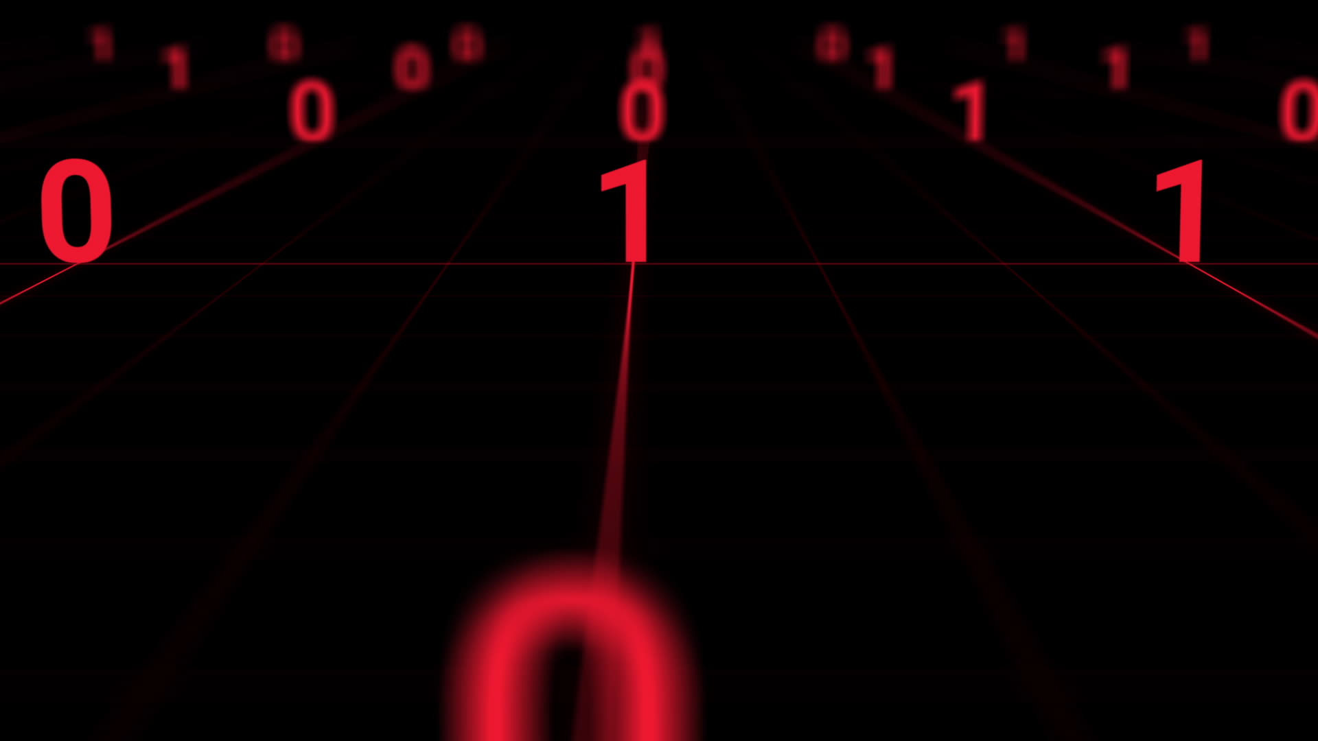 Digital Data and Binary Code Running on A Grid 2017195 Stock Video at ...