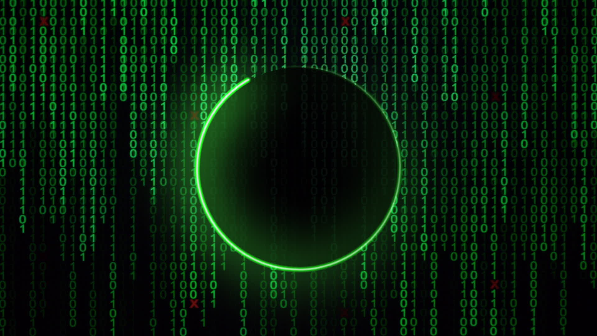 Neon Green Loading Line and Binary Code Digital Background 2018442 ...