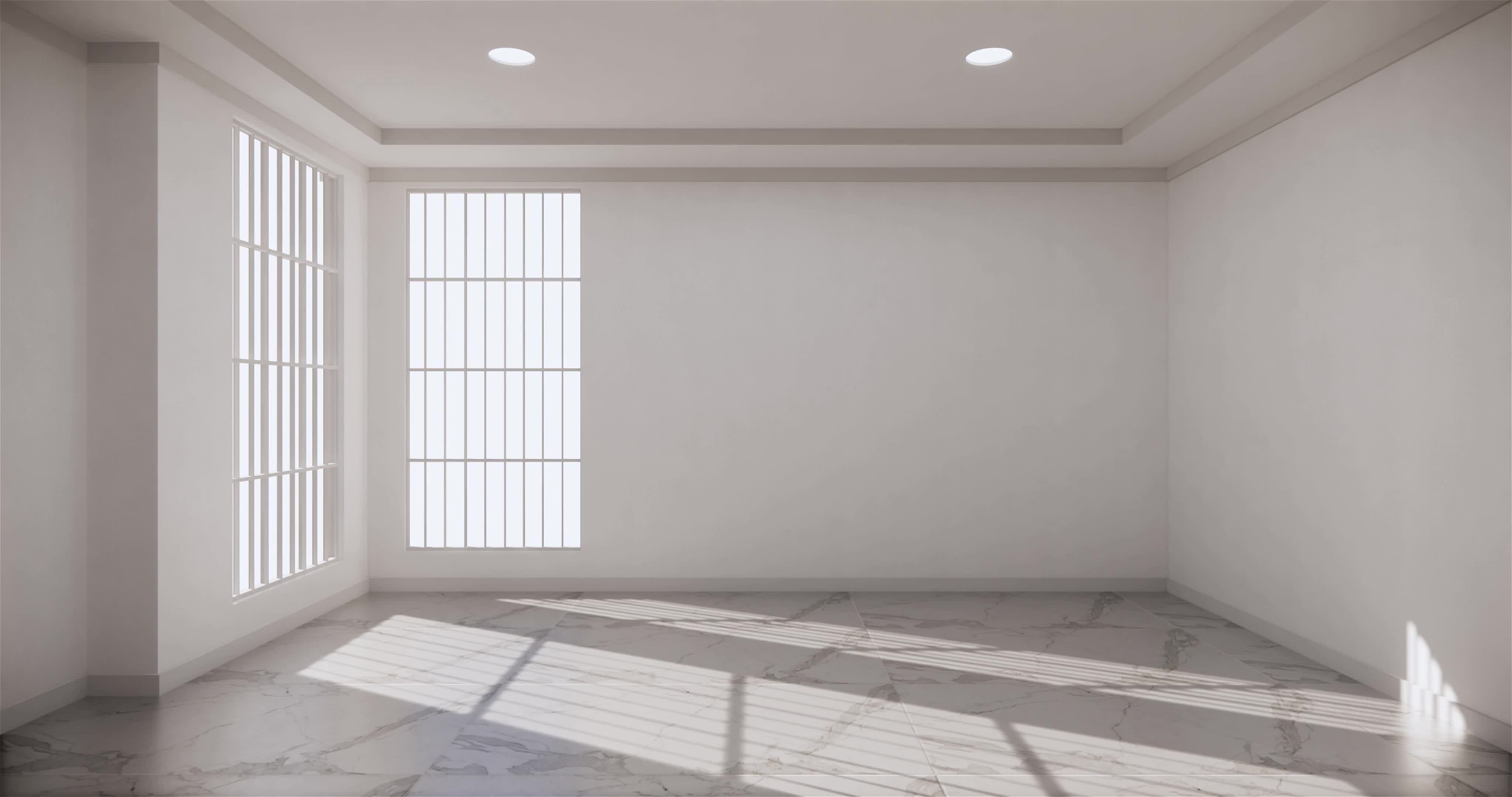 White Empty Room with Sun Light Windows Animation 2020421 Stock Video ...
