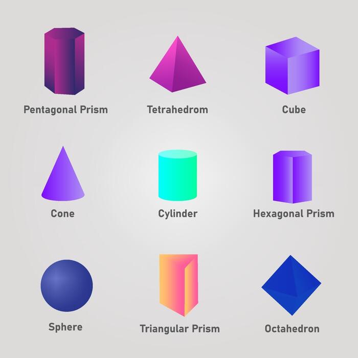 3d Shapes Vector Art, Icons, and Graphics for Free Download