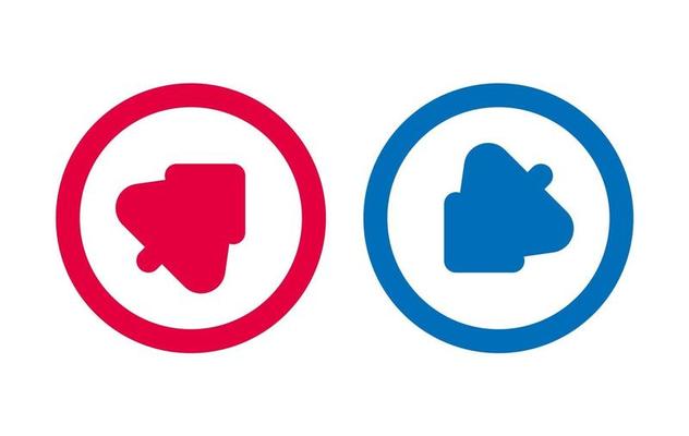 Design Up Down Arrow Icon Blue And Red 2079181 Vector Art At Vecteezy