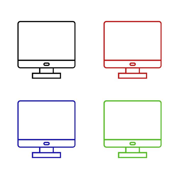 Computer Set On White Background 2149652 Vector Art at Vecteezy