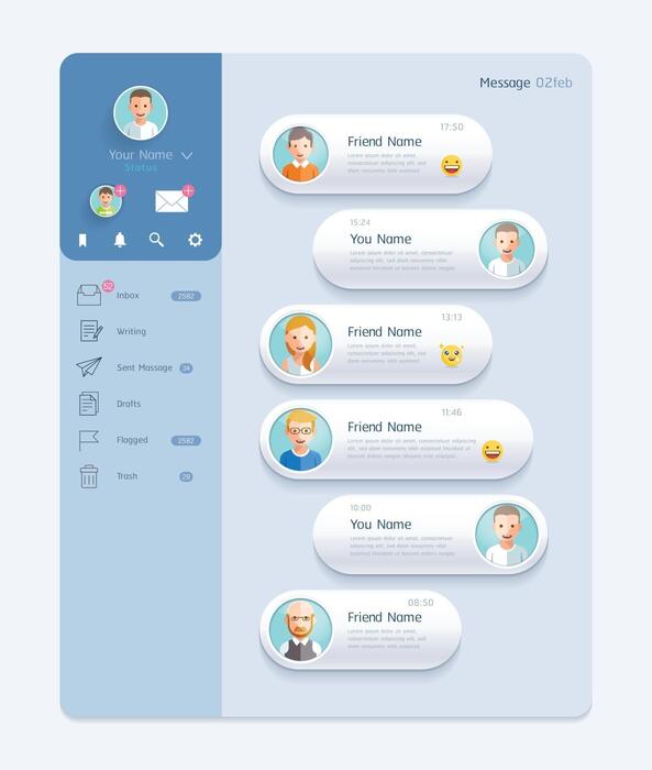 Chat Ui Vector Art, Icons, and Graphics for Free Download