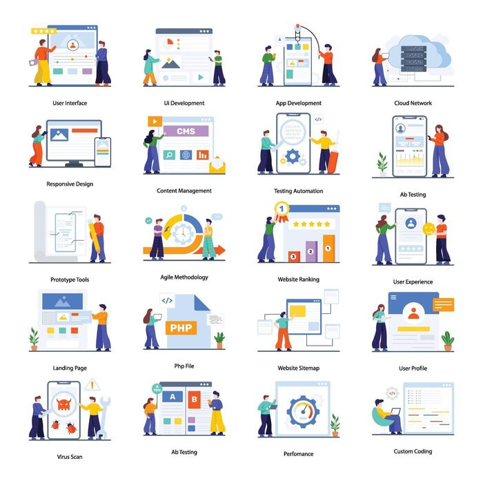 App Development Vector Art, Icons, and Graphics for Free Download