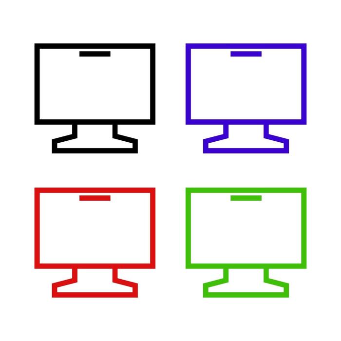 Computer Set On White Background 2149652 Vector Art at Vecteezy