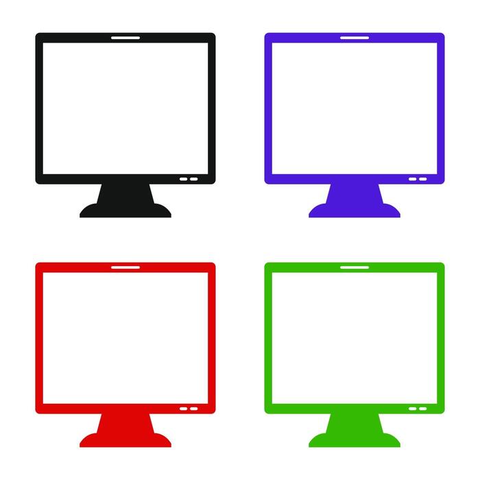 Computer Set On White Background 2149652 Vector Art at Vecteezy