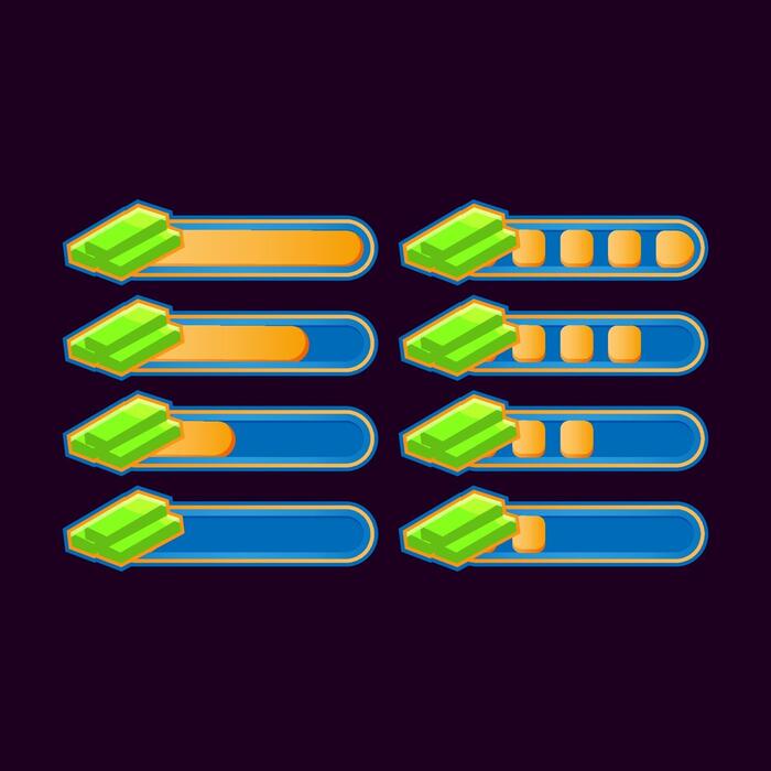 Game Progress Bar Vector Art, Icons, and Graphics for Free Download