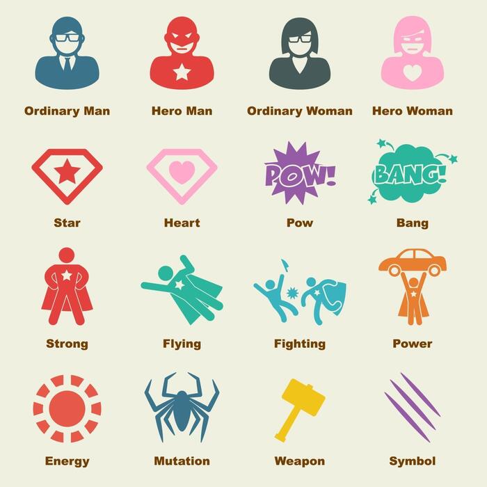 Superhero Elements Vector Art, Icons, and Graphics for Free Download
