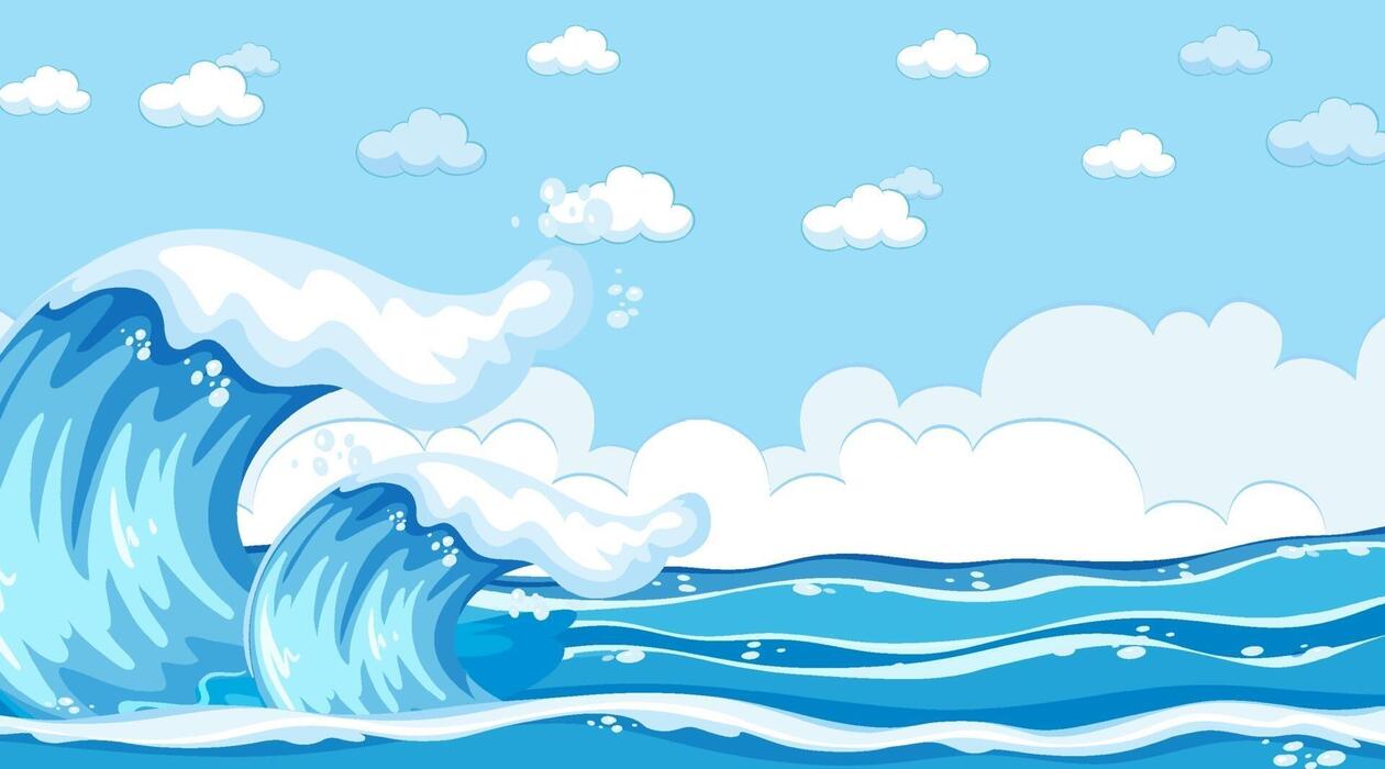 Ocean Waves Cartoon Vector Art, Icons, and Graphics for Free Download