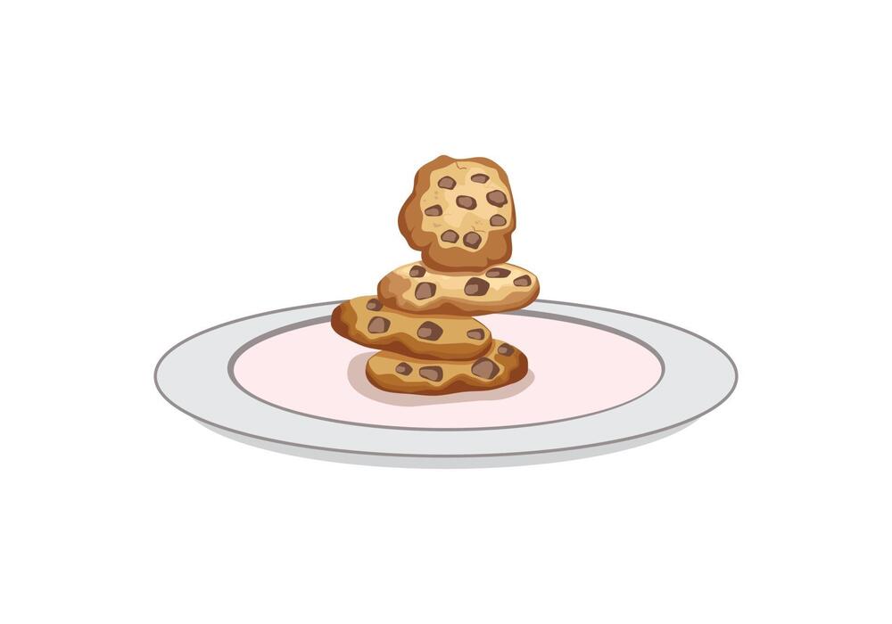 Plate Of Cookies Vector Art, Icons, and Graphics for Free Download