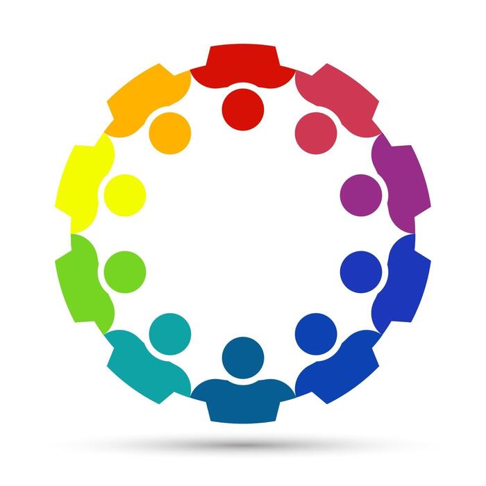 People Holding Hands Circle Vector Art, Icons, and Graphics for Free ...