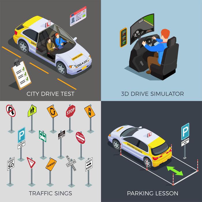 Driving School Vector Art, Icons, and Graphics for Free Download