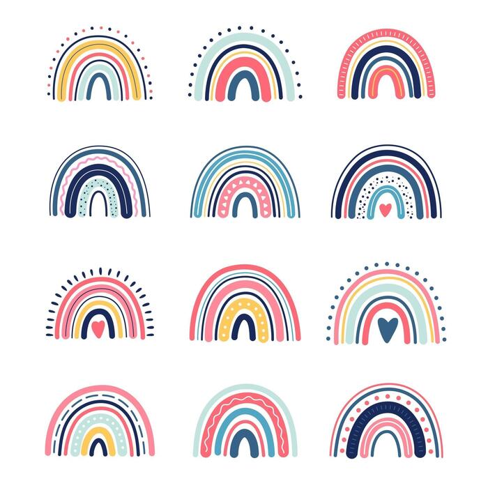 Boho Rainbow Vector Art, Icons, and Graphics for Free Download