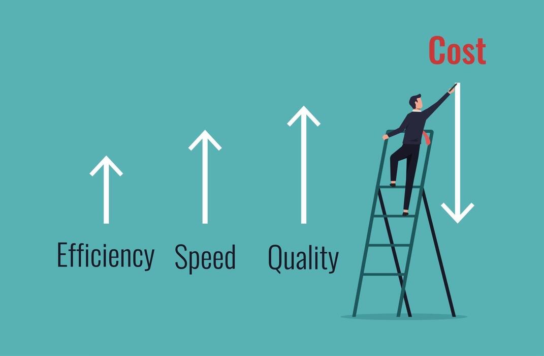 Cost Reduction Cost Cutting And Efficiency Concept 3172828 Vector Art
