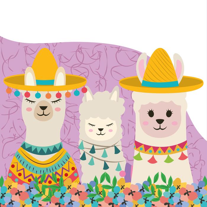 linda colección de llamas 2468440 Vector en Vecteezy