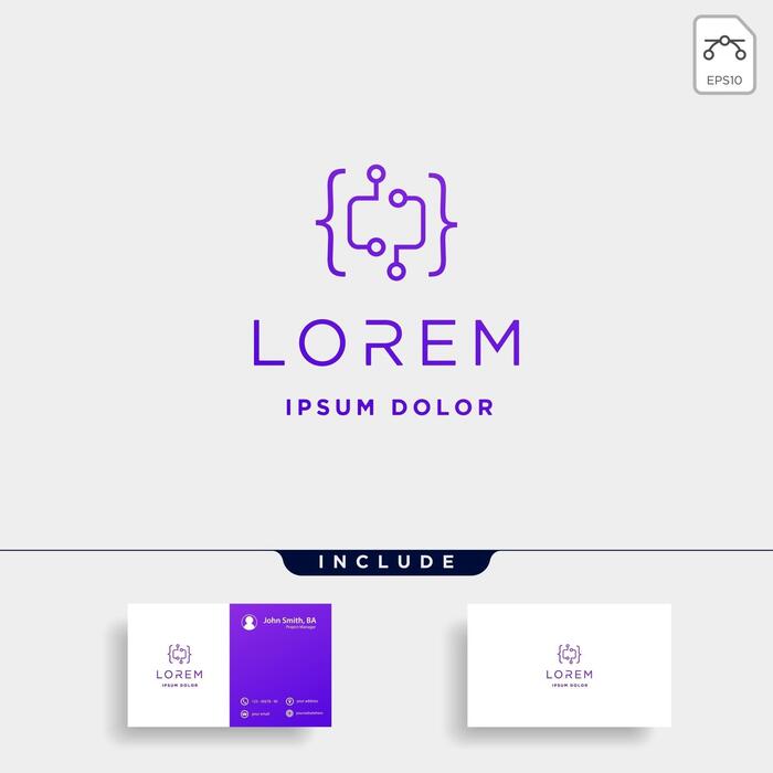 coding logo design template 4909900 Vector Art at Vecteezy