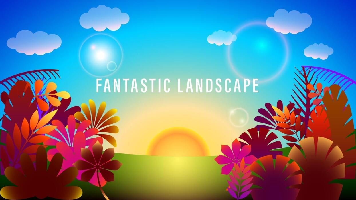 Gradient Landscape Vector Art, Icons, and Graphics for Free Download