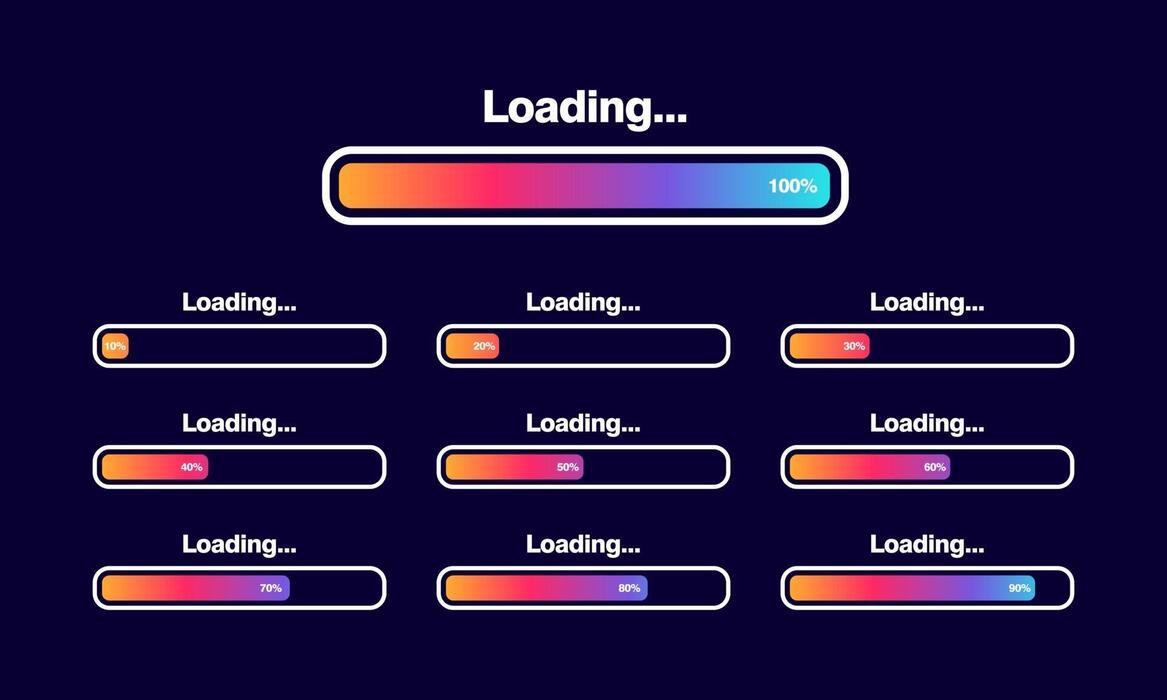 Loading Progress Bar Vector Art, Icons, and Graphics for Free Download