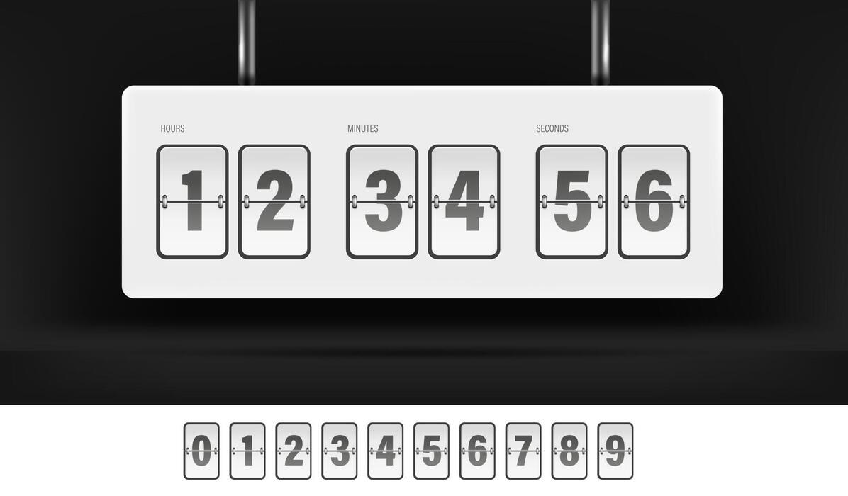 Flip Number Vector Art, Icons, and Graphics for Free Download