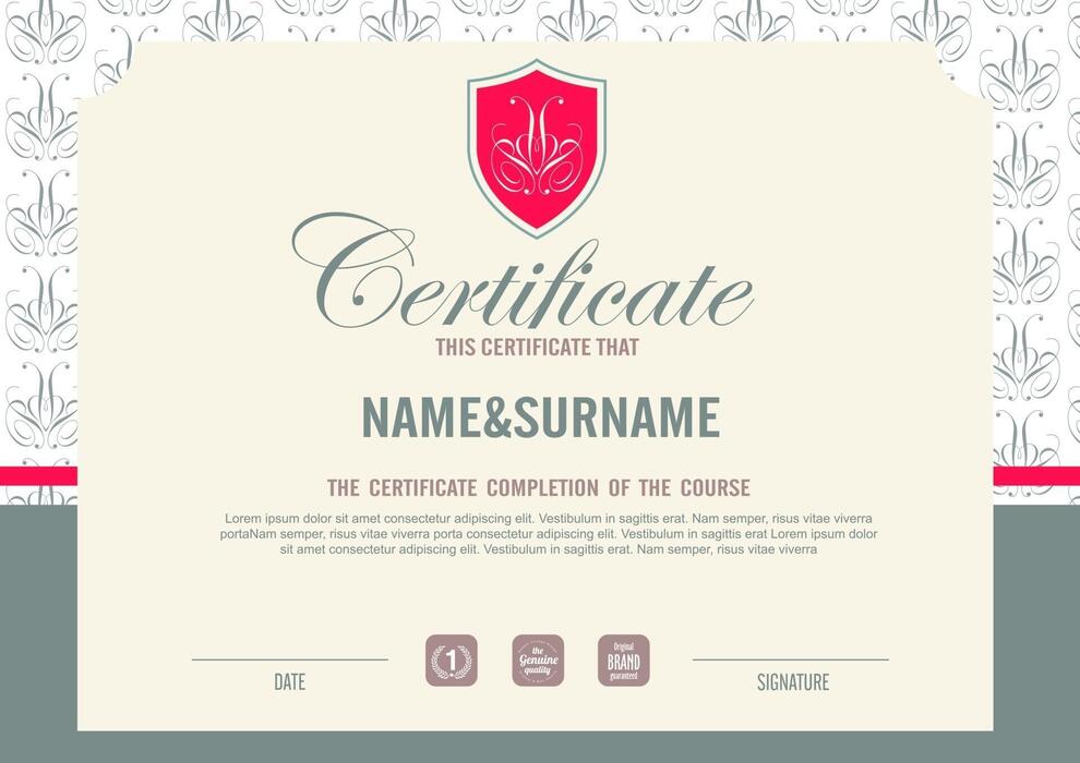 Certificate Flower Vector Art, Icons, and Graphics for Free Download