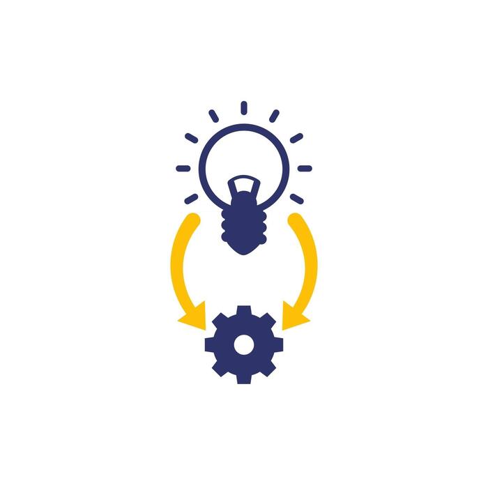 Implementation or idea execution line icon 2957260 Vector Art at Vecteezy