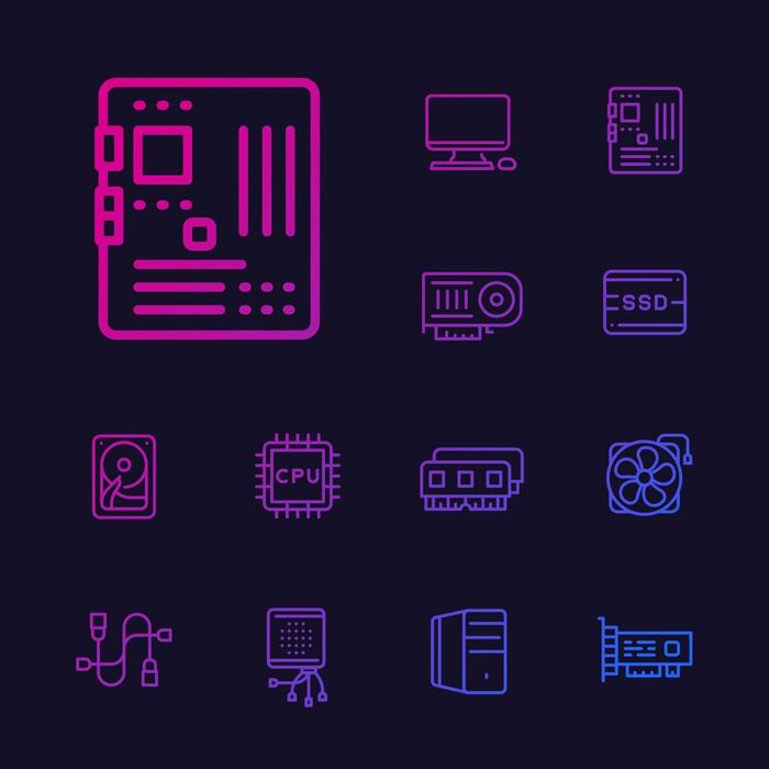 Computer Components Vector Art, Icons, and Graphics for Free Download