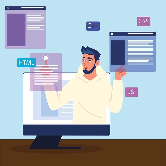 Back End Developer Vector Art, Icons, and Graphics for Free Download