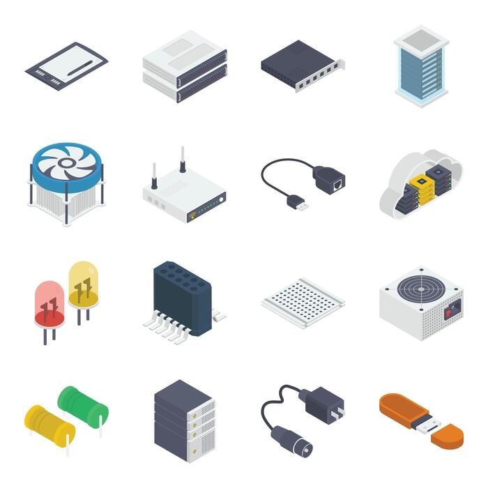 Computer Components Vector Art, Icons, and Graphics for Free Download