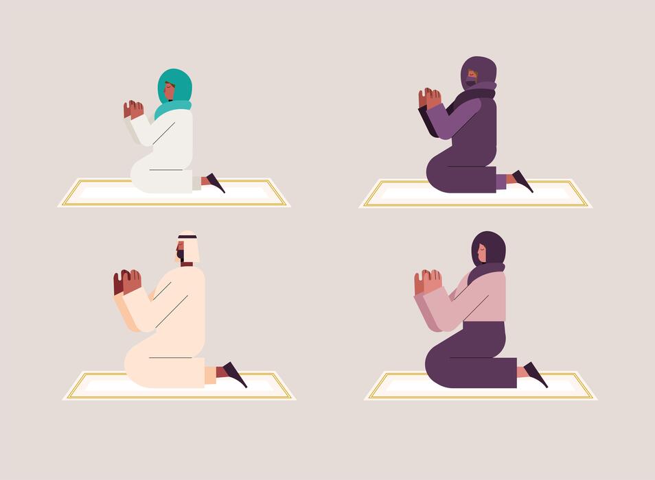 Page 2 | Muslim Prayer Steps Vector Art, Icons, and Graphics for Free ...