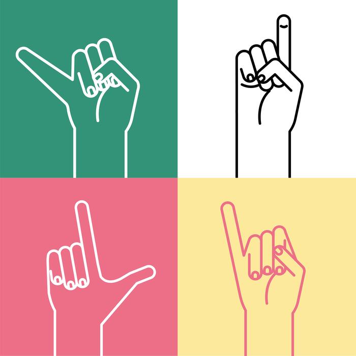 Sign Language Vector Art, Icons, and Graphics for Free Download