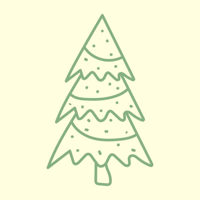 Christmas Tree Doodle Vector Art, Icons, and Graphics for Free Download