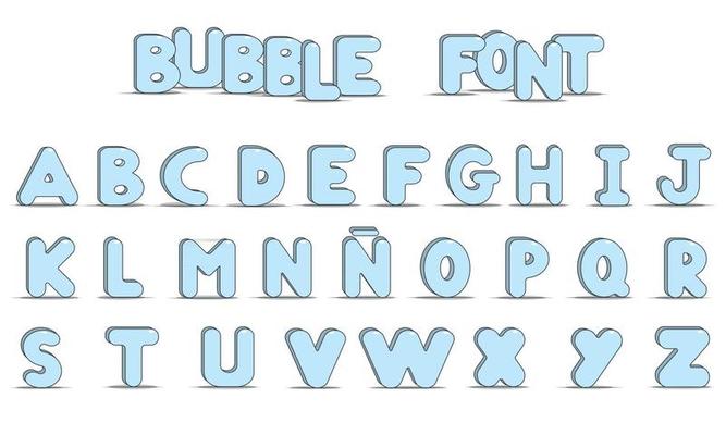 Bubble Letters Vector Art Icons And Graphics For Free Download