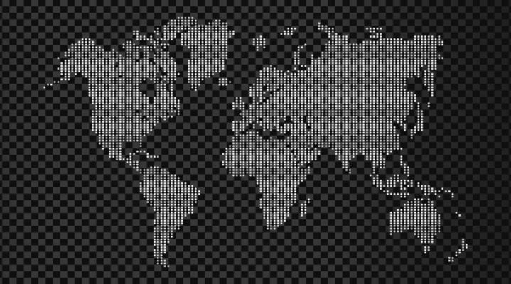 Dotted World Map Vector Art, Icons, and Graphics for Free Download