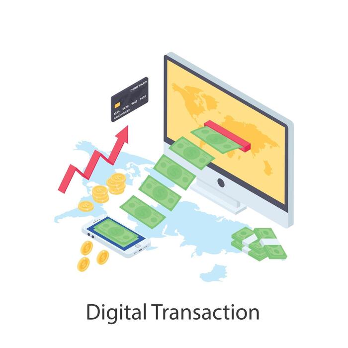 Digital Transaction Vector Art, Icons, and Graphics for Free Download