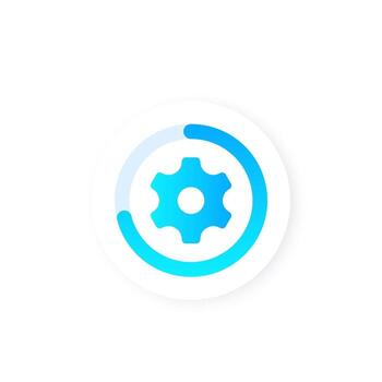 completed progress, update icon 3420373 Vector Art at Vecteezy