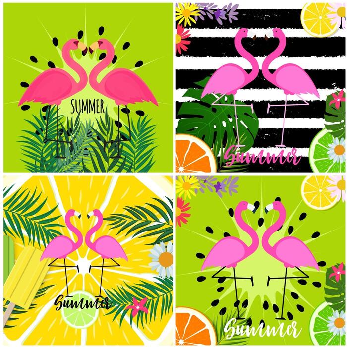 Flamingo Summer Vector Art, Icons, and Graphics for Free Download