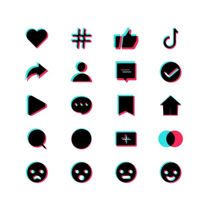 Tiktok Interface Vector Art, Icons, and Graphics for Free Download