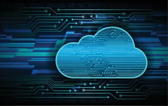 cloud computing cyber circuit future technology concept background ...