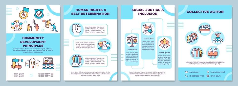 Community development solutions brochure template. Flyer, booklet ...