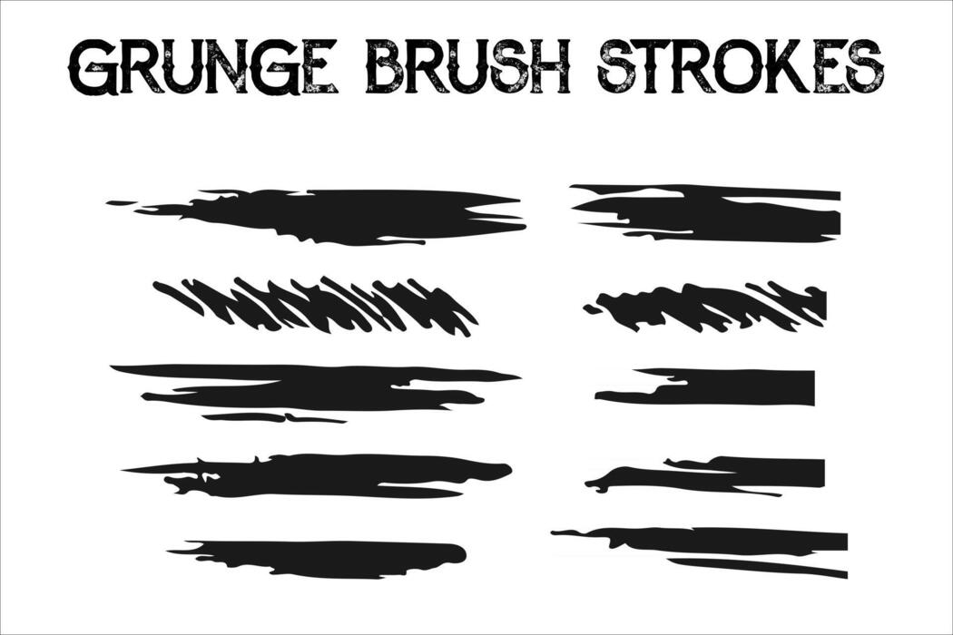 conjunto de vectores de trazos de pincel grunge. 2825101 Vector en Vecteezy